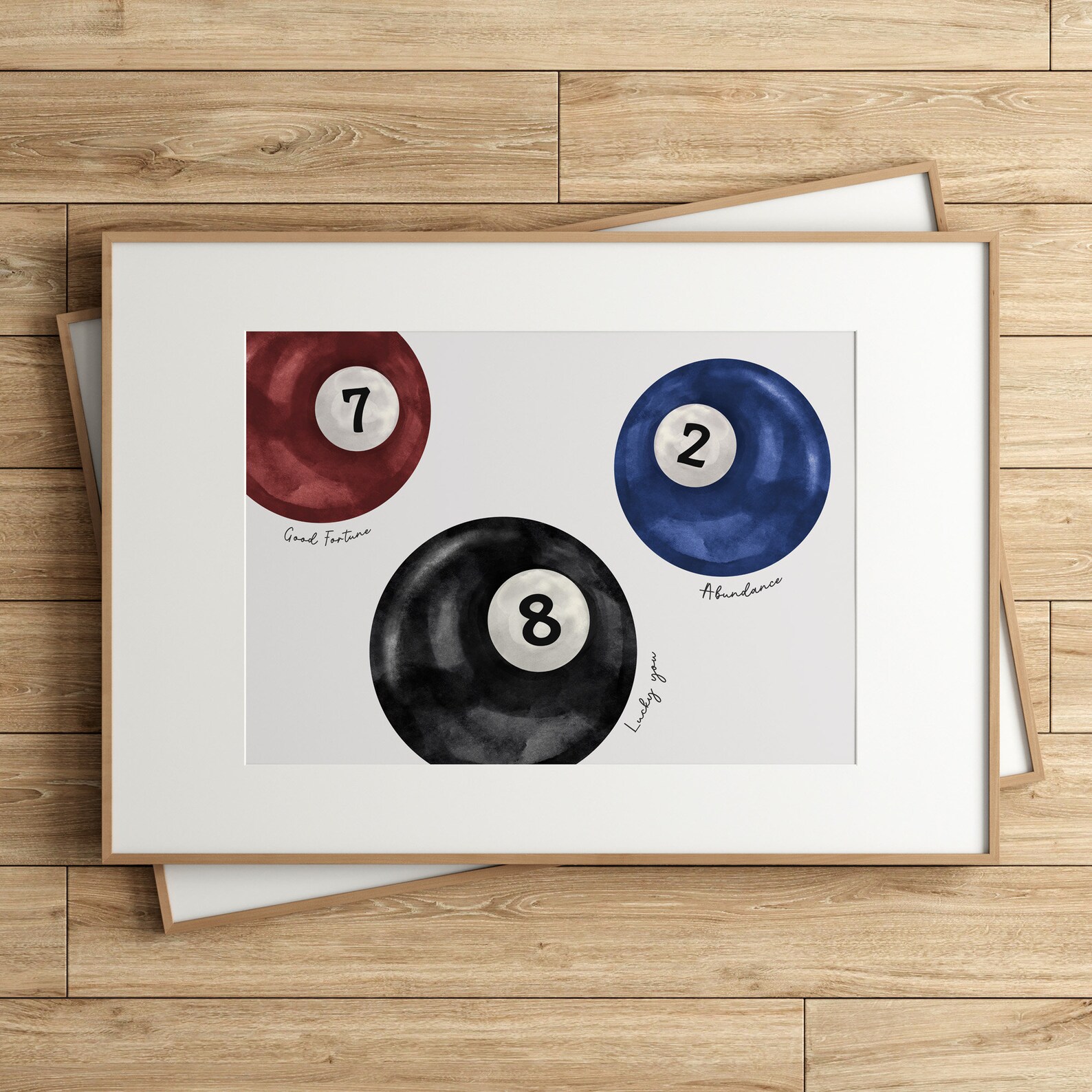 Vintage 8 Ball Print, Lucky Pool Ball Wall Art, Retro Hand Drawn Poster ...
