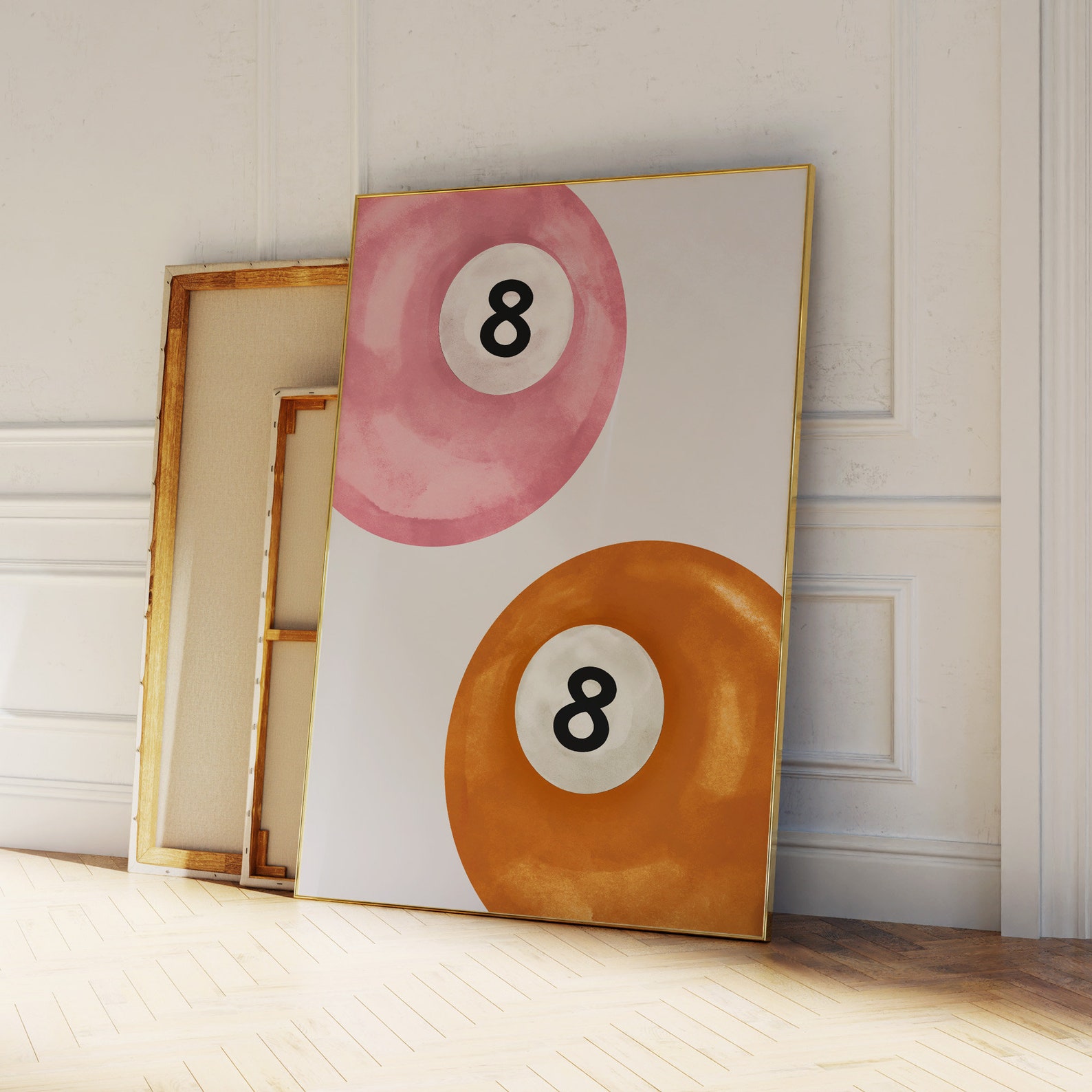 Vintage 8 Ball Print, Lucky Pool Ball Wall Art, Retro Hand Drawn Poster ...
