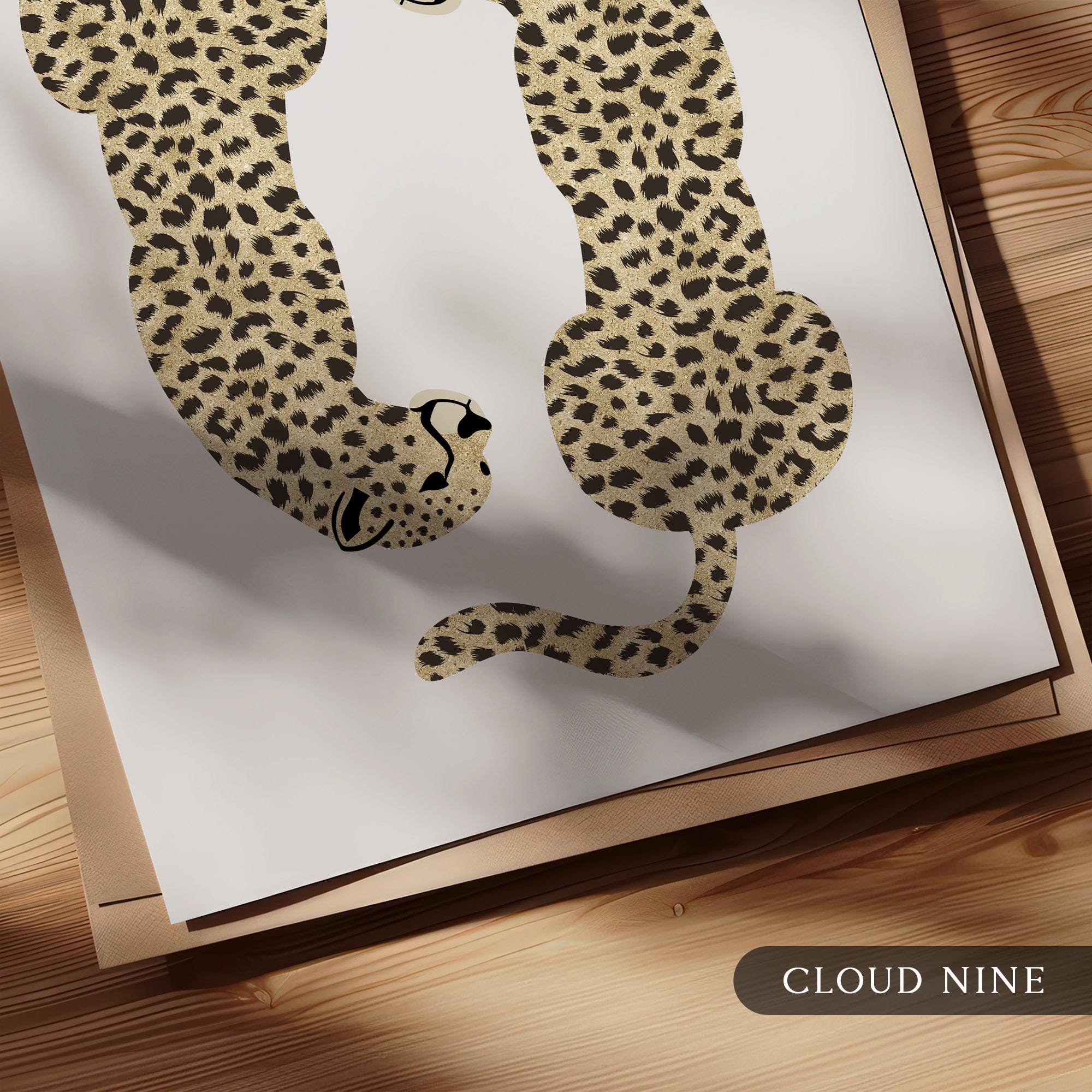Cheetah Wall Print, Retro Wall Decor, Digital Download, Beige Neutral ...