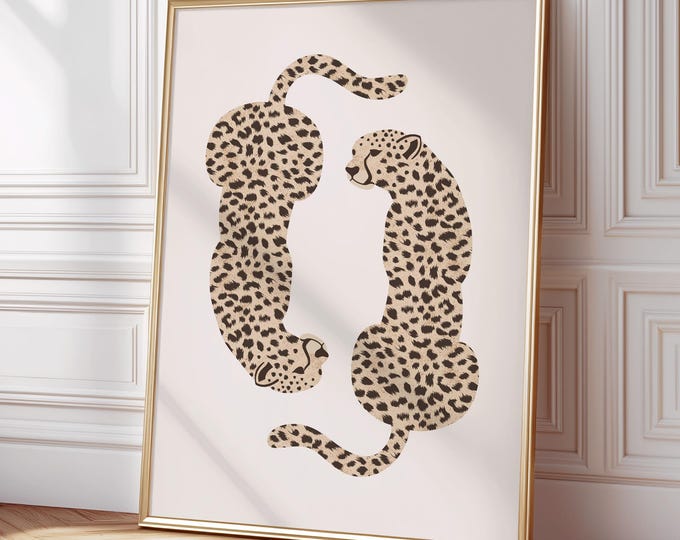 Cheetah Wall Art Trendy Wall Art Ace of Hearts Print Aesthetic Room ...