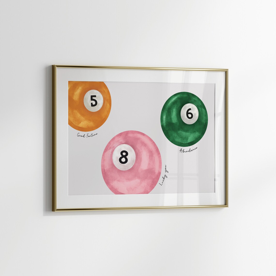 Vintage 8 Ball Print, Lucky Pool Ball Wall Art, Retro Hand Drawn Poster ...