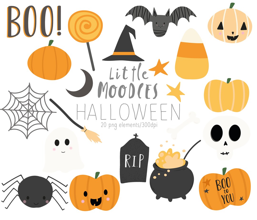 Halloween Digital Clip Art Set - Etsy