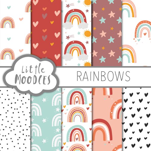 Mono Doodles Digital Papers Black and White Patterns - Etsy