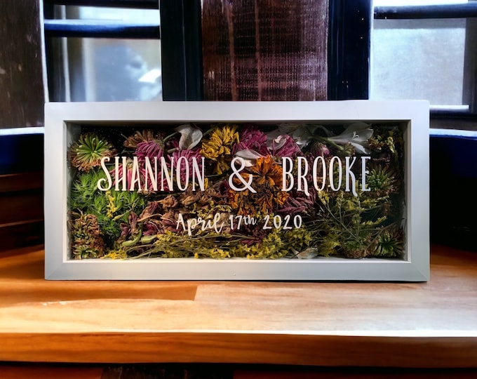 Initial Flower Shadowbox - Etsy