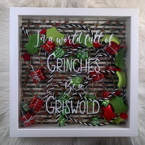 Grinch Shadow Box Svg - Etsy