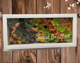 Wedding Shadow Box With Names and Date Wedding Gift Customized - Etsy