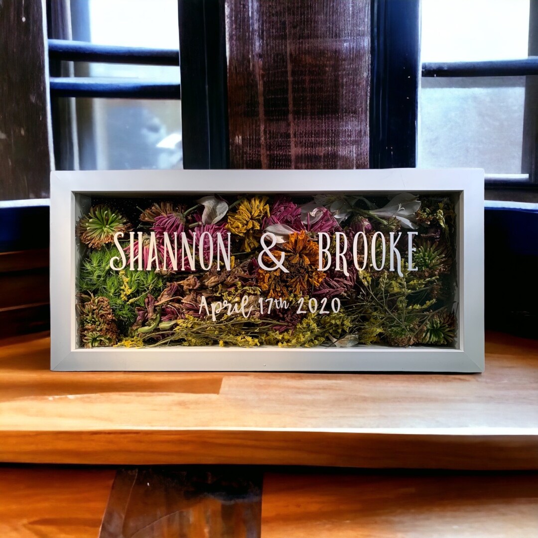 Personalized Wedding Bouquet Shadow Box - Etsy