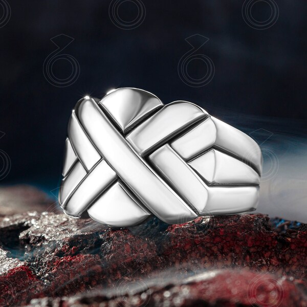 Puzzle Ring Mens - Etsy