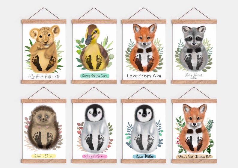 PDF FILE Babys First Footprint Lion Cub Print Footprint Art | Etsy