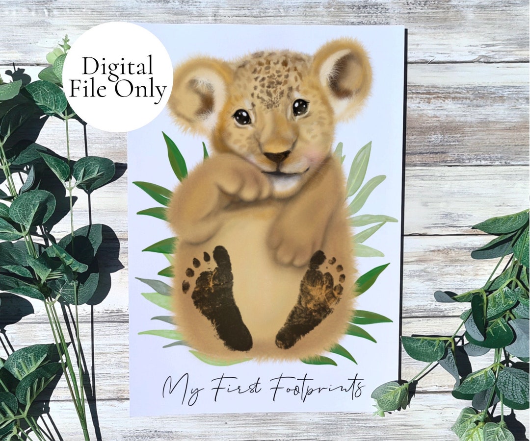 PDF FILE Babys First Footprint Lion Cub Print, Footprint Art ...