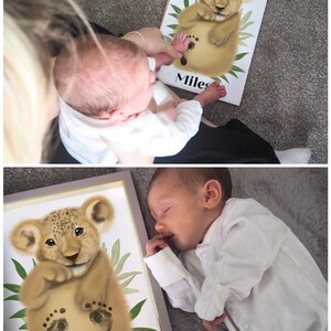 PDF FILE Baby’s First Footprint Lion Cub Print, Footprint Art ...