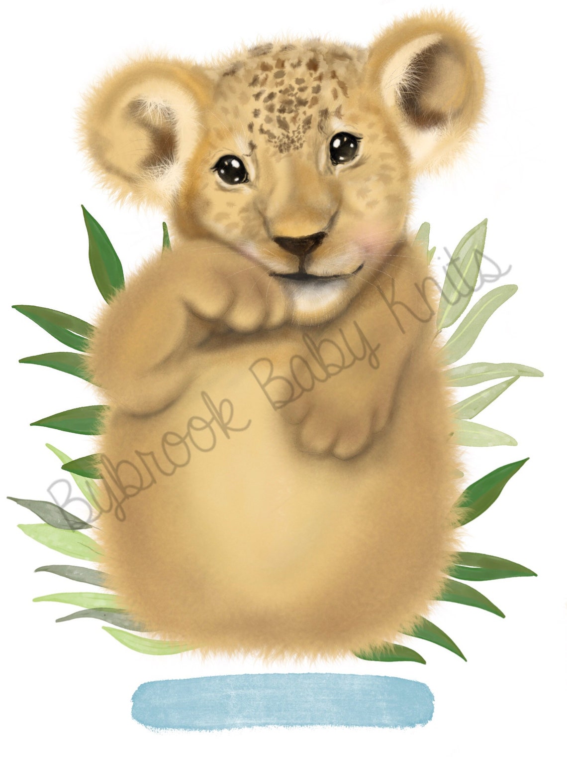 PDF FILE Babys First Footprint Lion Cub Print Footprint Art | Etsy