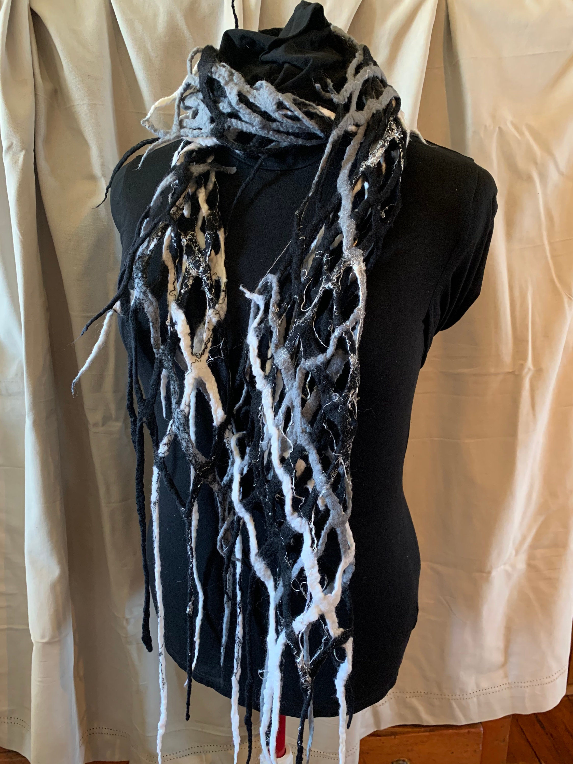 100% Merino Wool Fishnet Scarves - Etsy Hong Kong