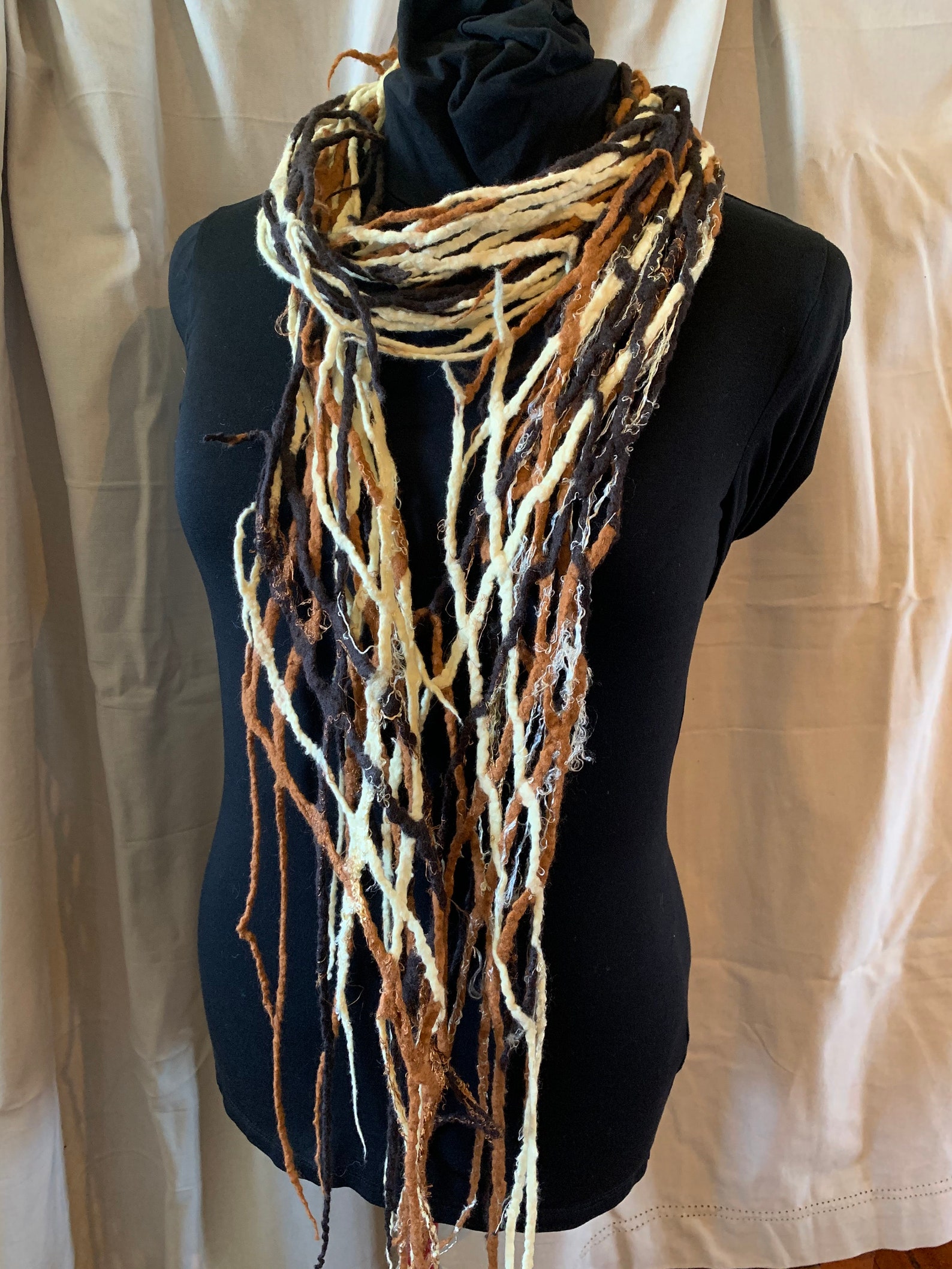 100% Merino Wool Fishnet Scarves - Etsy