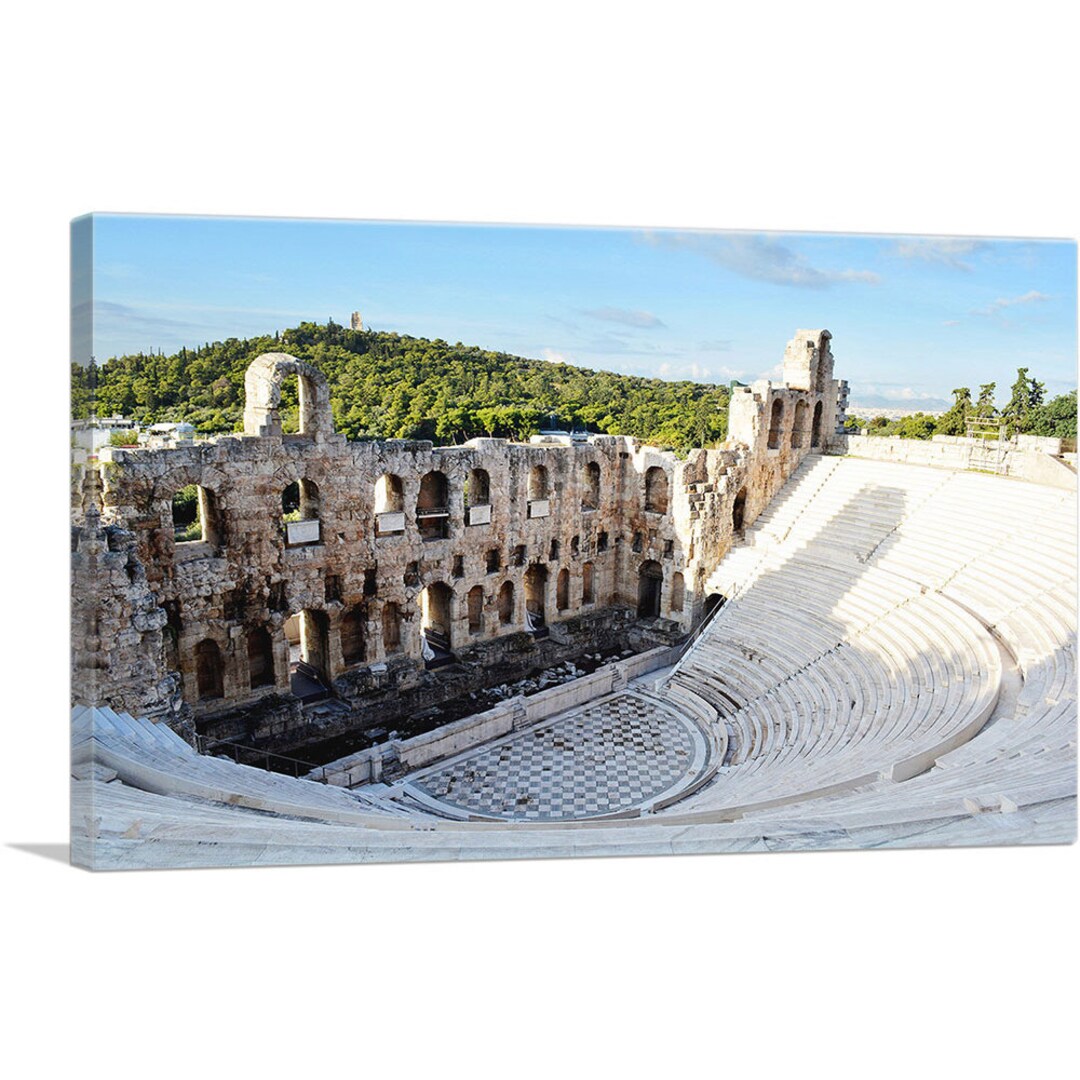 ARTCANVAS Odeon of Herodes Atticus Greek Theater Canvas Art Print - Etsy