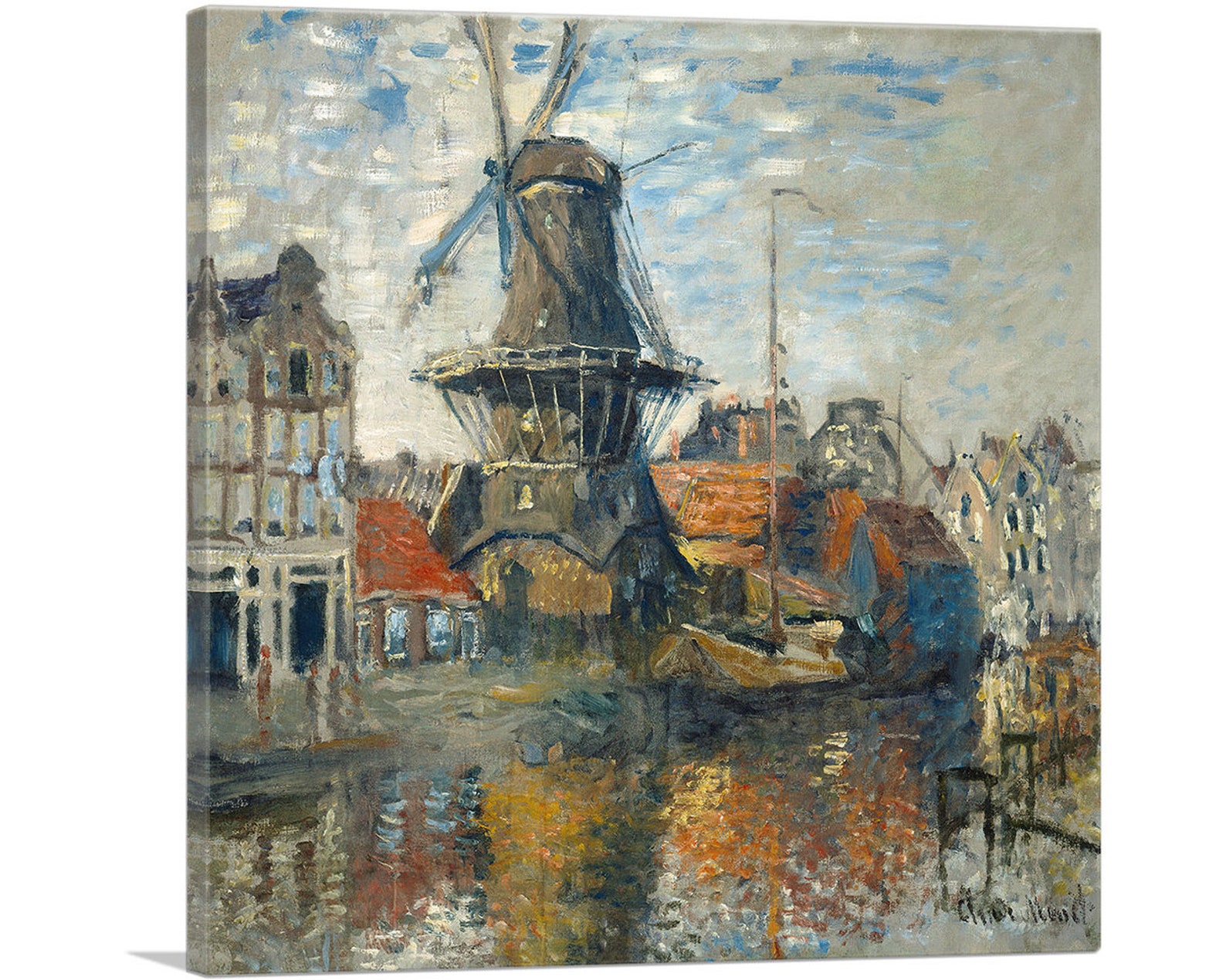 ARTCANVAS the Windmill Amsterdam 1871 Canvas Art Print by - Etsy