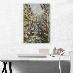 ARTCANVAS the Rue Montorgueil in Paris by Claude Monet Canvas Art Print ...