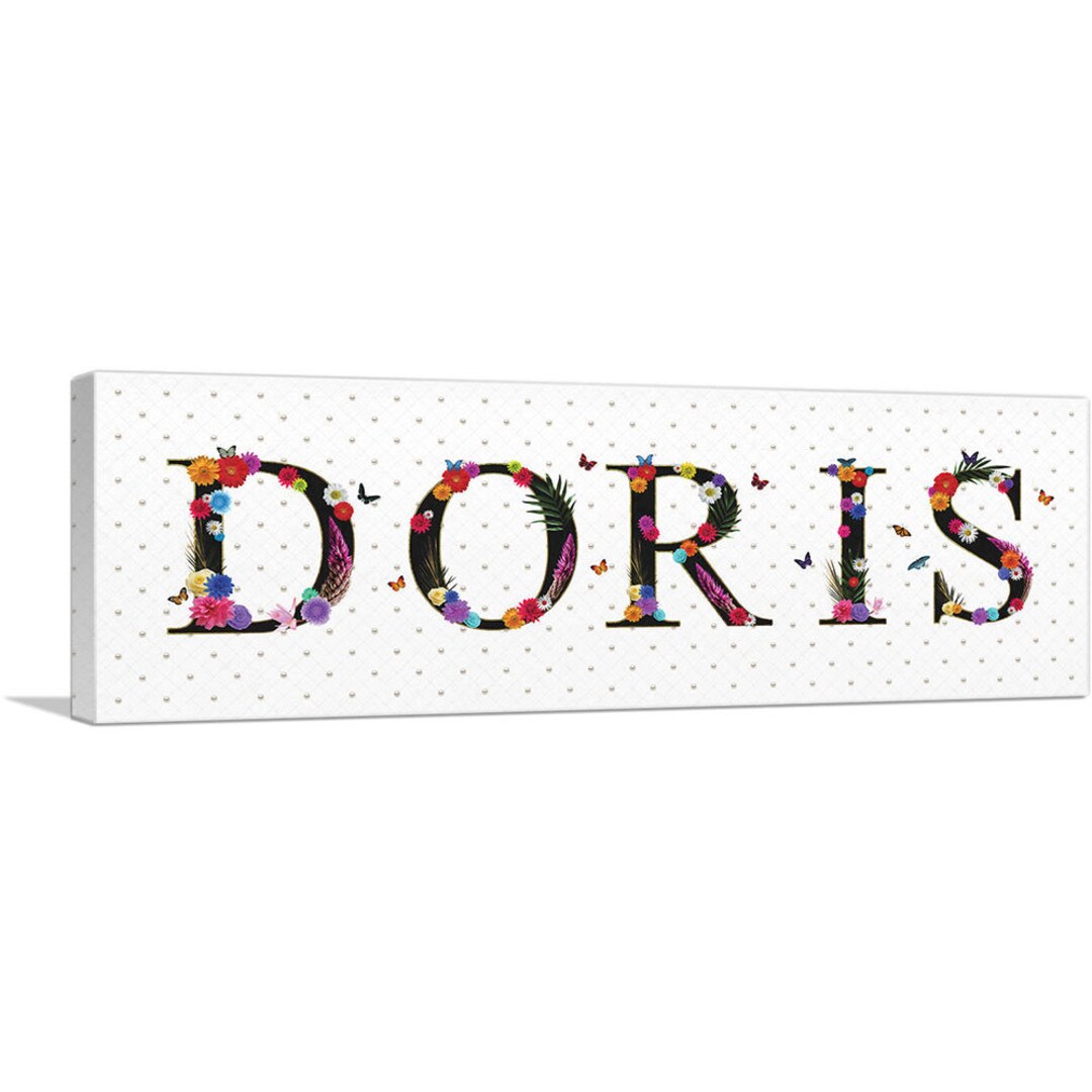 ARTCANVAS Doris Girls Name Room Decor Canvas Art Print - Etsy
