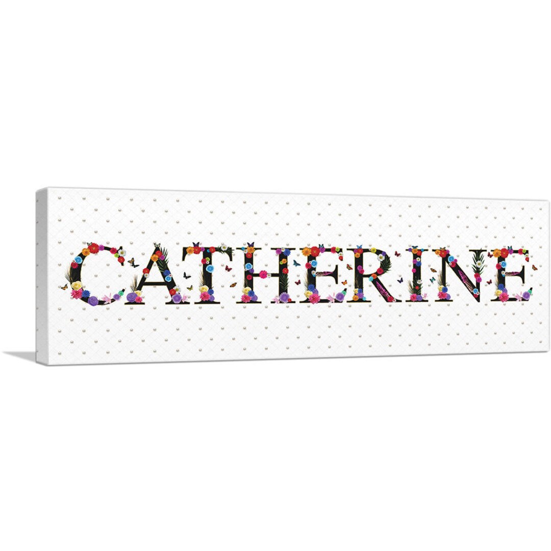 ARTCANVAS Catherine Girls Name Room Decor Canvas Art Print - Etsy