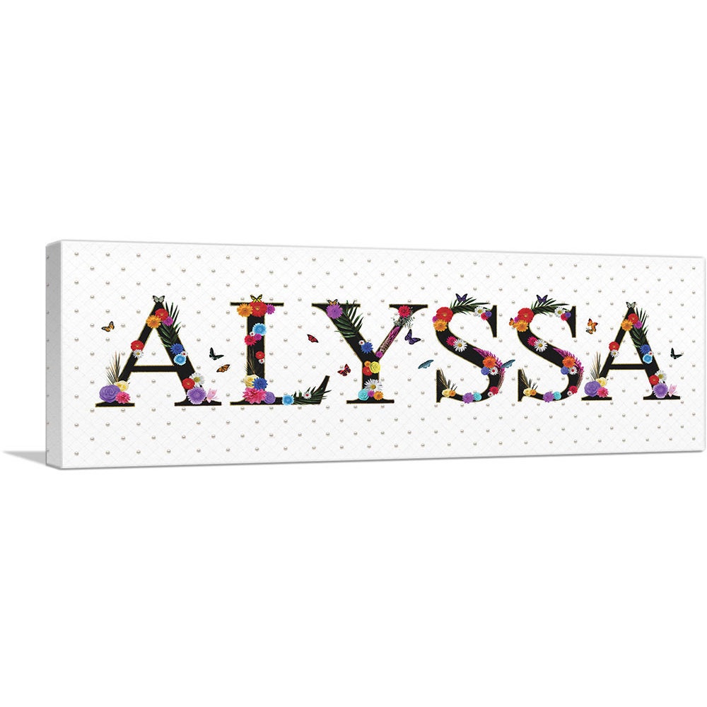 ARTCANVAS Alyssa Girls Name Room Decor. Canvas Art Print | Etsy