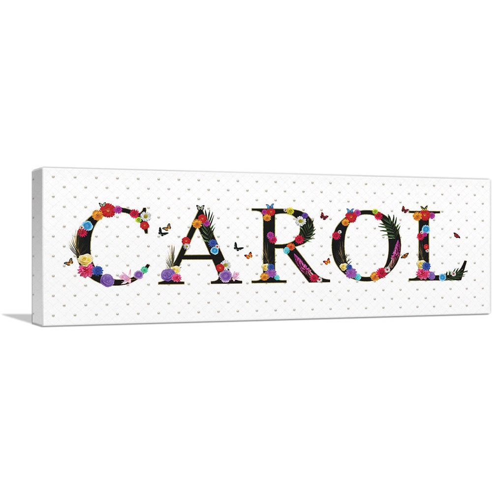 ARTCANVAS Carol Girls Name Room Decor Canvas Art Print | Etsy
