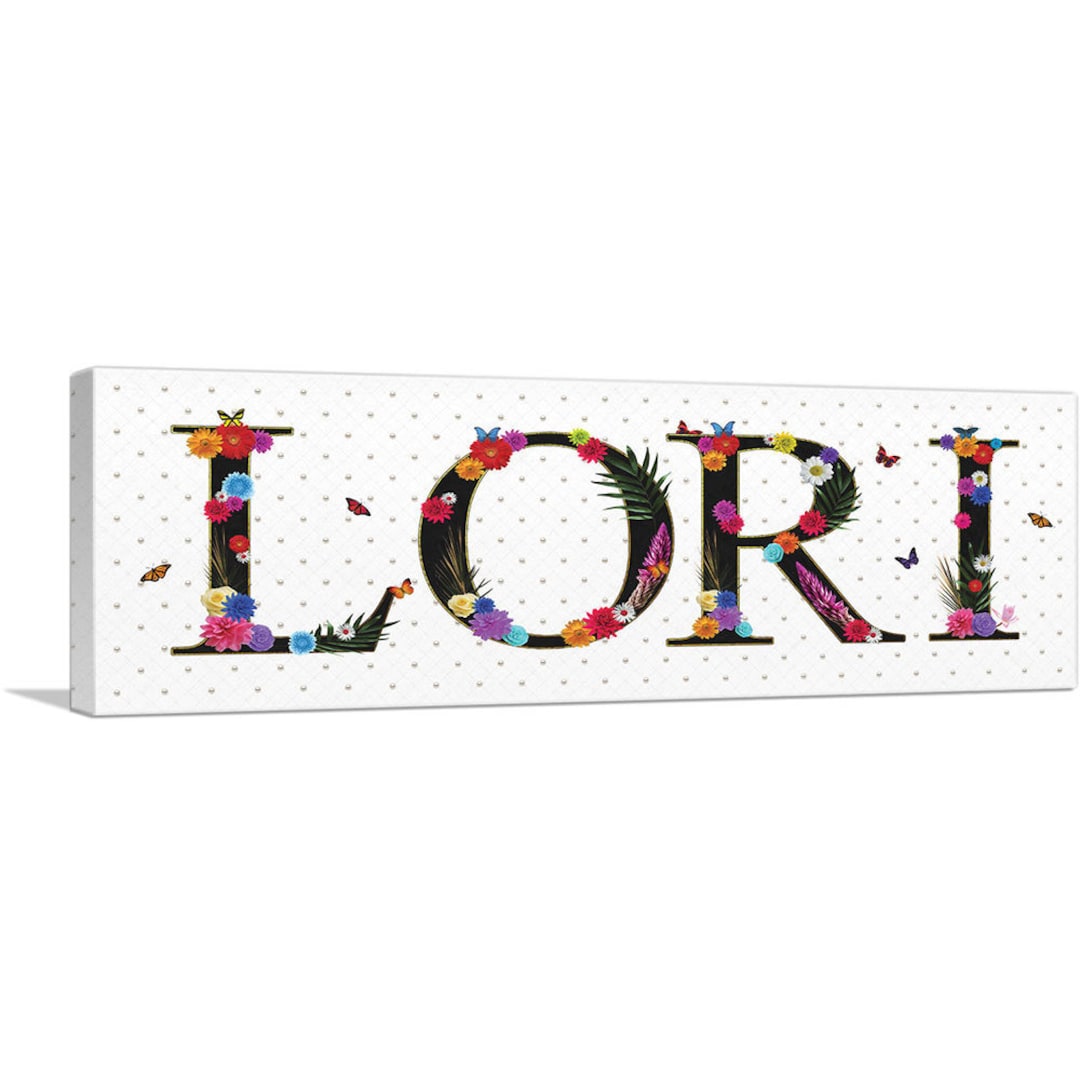 ARTCANVAS Lori Girls Name Room Decor Canvas Art Print - Etsy