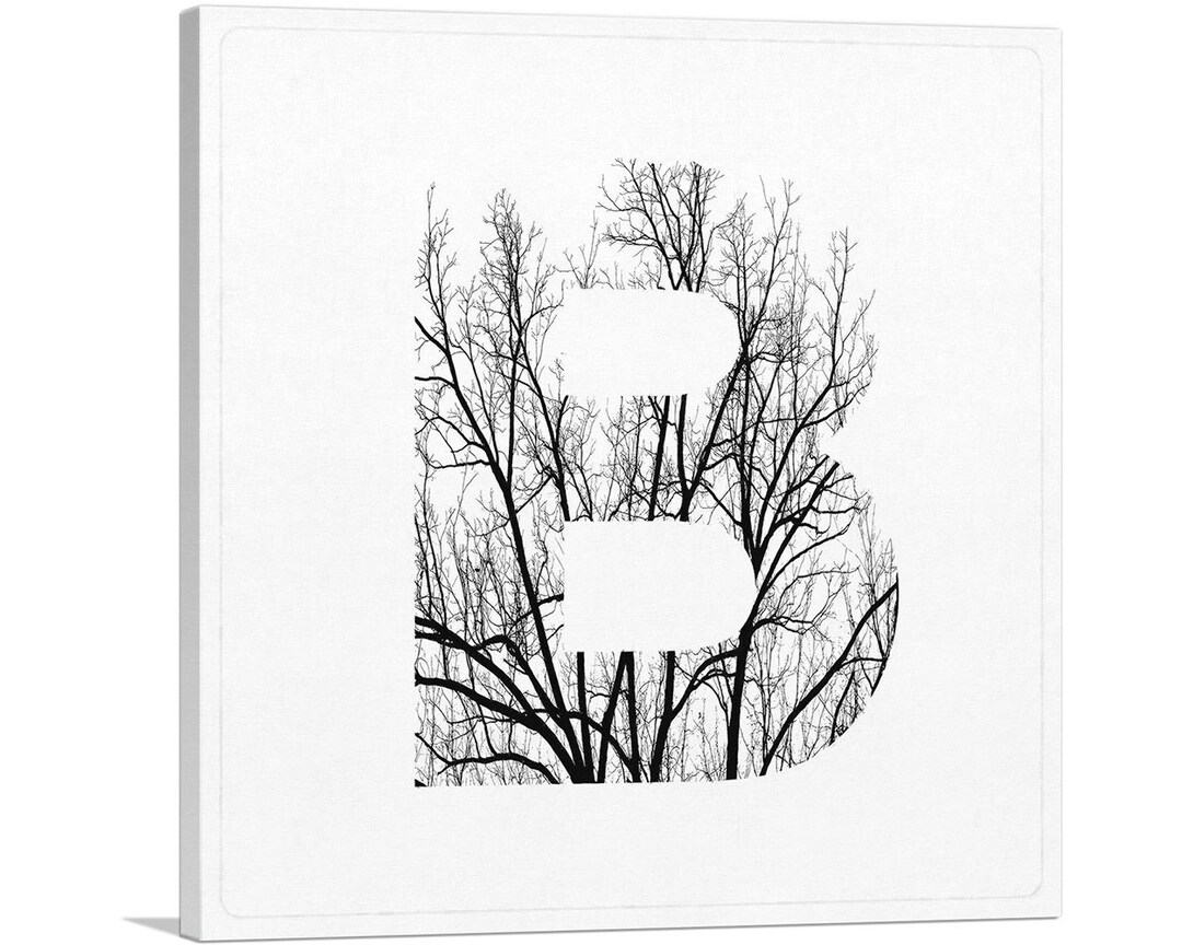ARTCANVAS Tree Branches Alphabet Letter B Canvas Art Print - Etsy