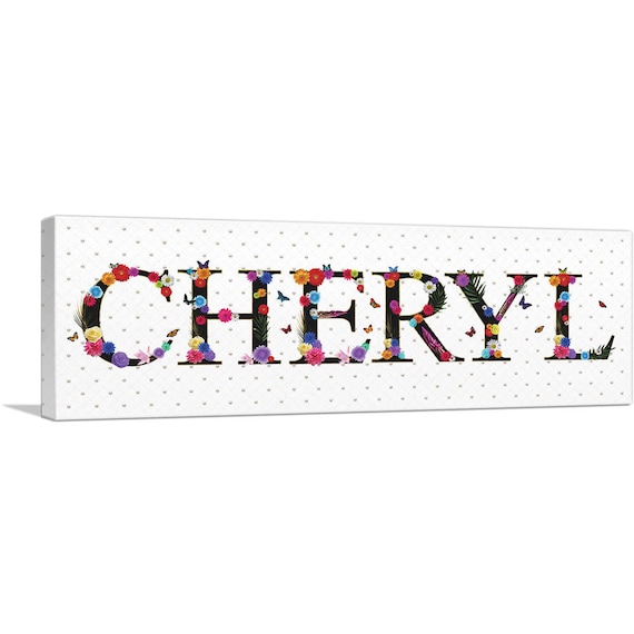 ARTCANVAS Cheryl Girls Name Room Decor Canvas Art Print - Etsy