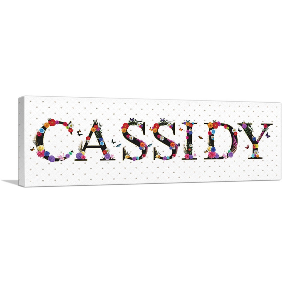 Artcanvas Cassidy Girls Name Room Decor Canvas Art Print Etsy