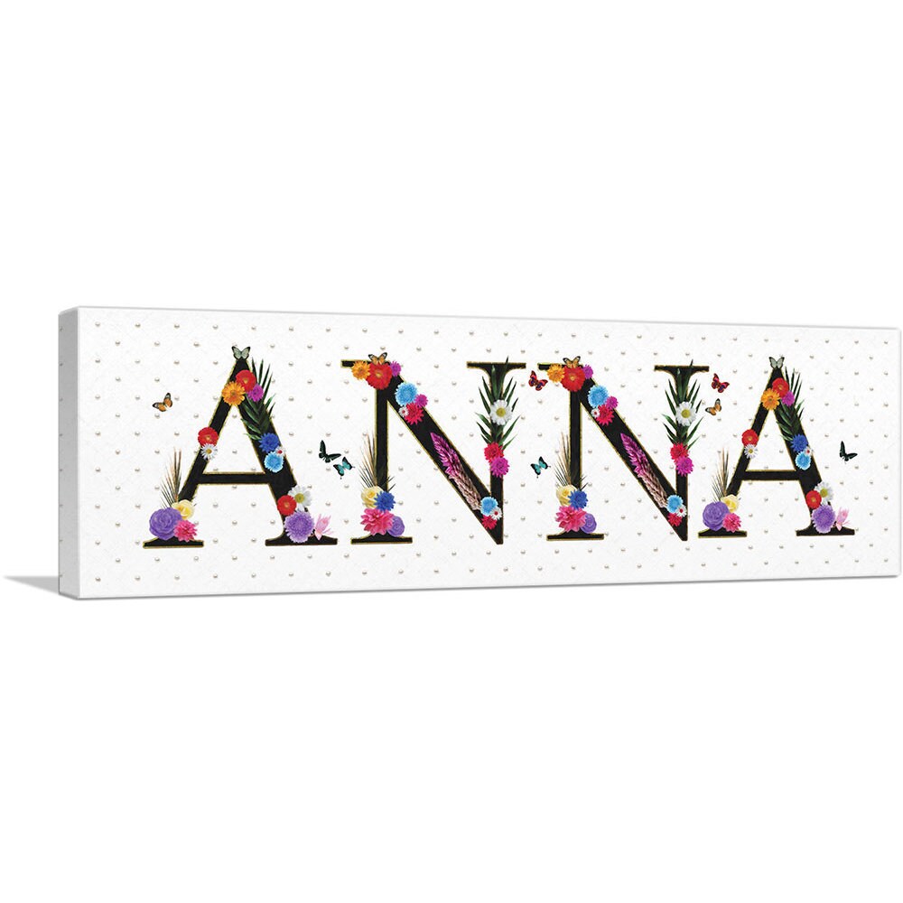 ARTCANVAS Anna Girls Name Room Decor Canvas Art Print | Etsy
