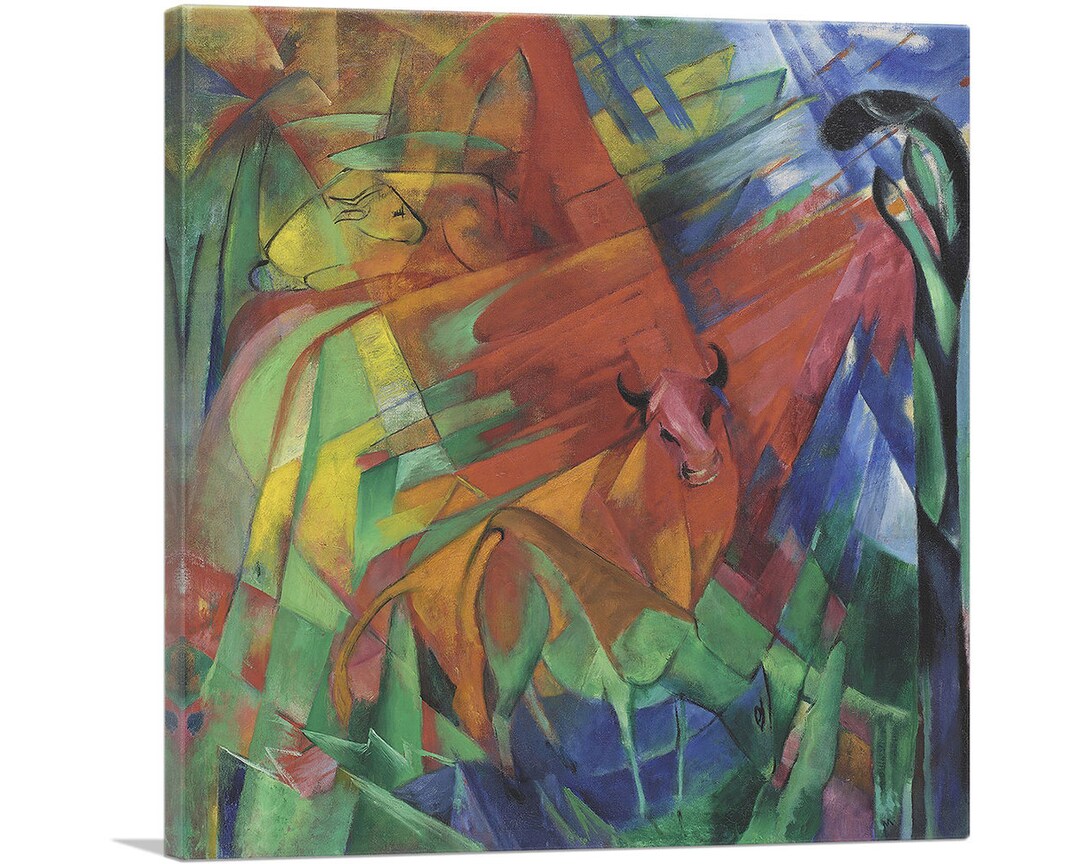 ARTCANVAS Animals in Landscape by Franz Marc Canvas Art Print - Etsy