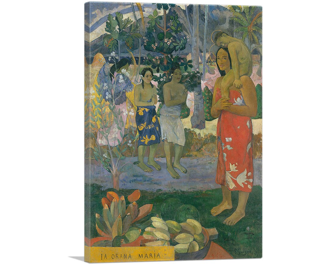ARTCANVAS Ia Orana Maria Hail Mary 1891 by Paul Gauguin Canvas Art ...