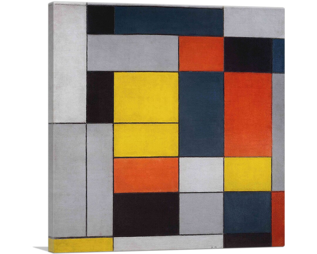 ARTCANVAS Composition No. II 1920 by Piet Mondrian Canvas Art Print - Etsy