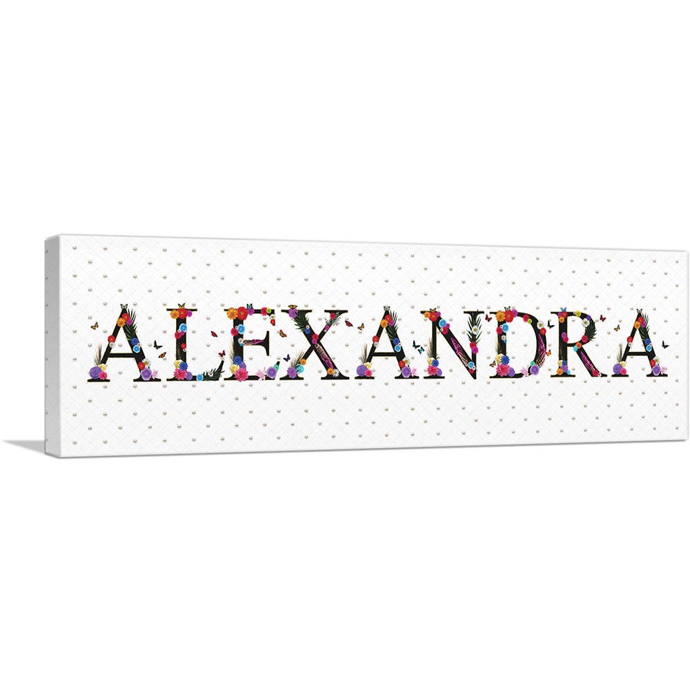 ARTCANVAS Alexandra Girls Name Room Decor Canvas Art Print | Etsy