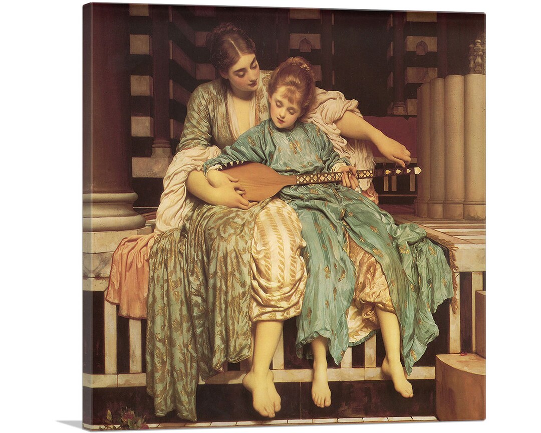 ARTCANVAS Music Lesson 1884 Canvas Art Print by Frederic Leighton - Etsy UK