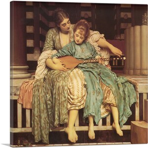 ARTCANVAS Music Lesson 1884 Canvas Art Print by Frederic Leighton - Etsy UK