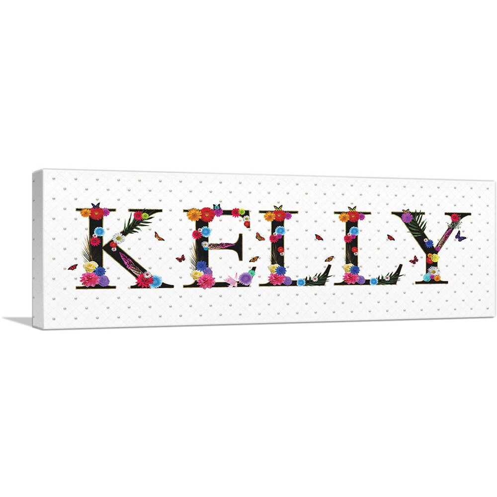Artcanvas Kelly Girls Name Room Decor Canvas Art Print Etsy