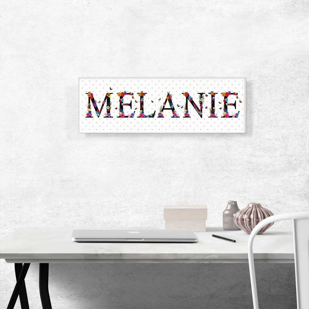 ARTCANVAS Melanie Girls Name Room Decor Canvas Art Print - Etsy