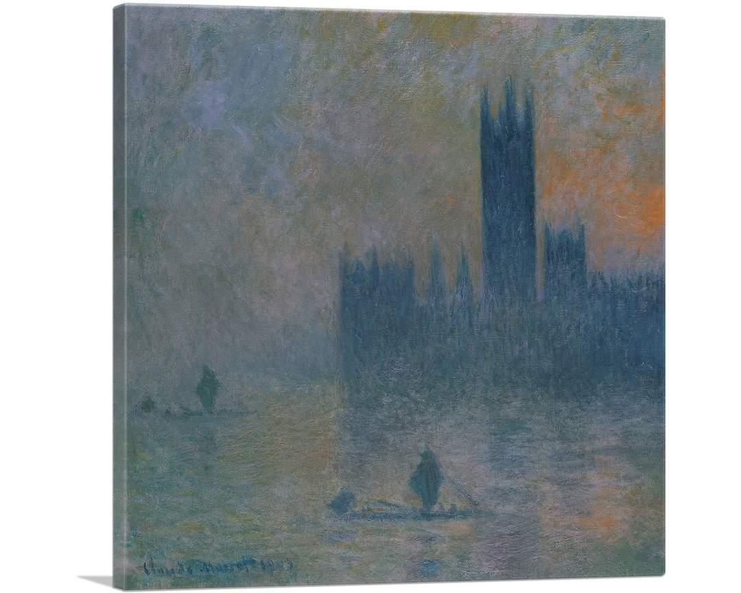 ARTCANVAS Houses of Parliament - Effect of Fog 1903 by Claude Monet ...