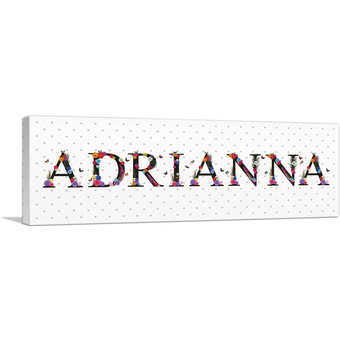 ARTCANVAS Adrianna Girls Name Room Decor Canvas Art Print - Etsy