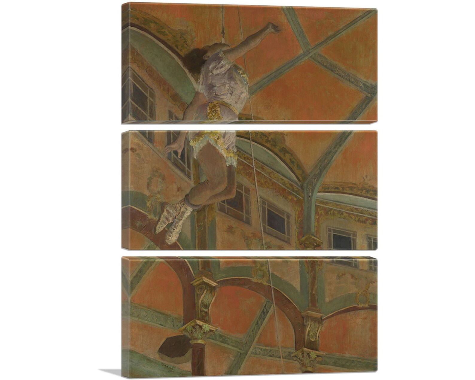 ARTCANVAS Miss La La at the Cirque Fernando 1879 by Edgar Degas Canvas ...