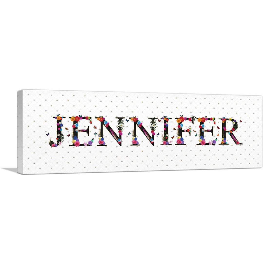 ARTCANVAS Jennifer Girls Name Room Decor Canvas Art Print - Etsy