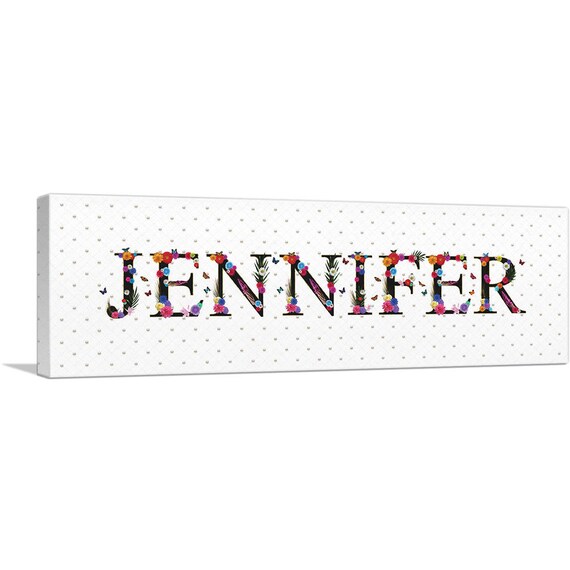 ARTCANVAS Jennifer Girls Name Room Decor Canvas Art Print - Etsy
