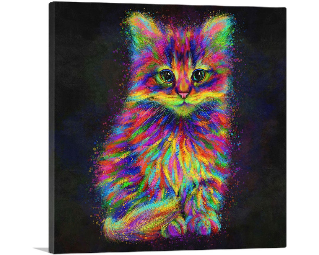 ARTCANVAS Cute Kitten Cat Canvas Art Print - Etsy