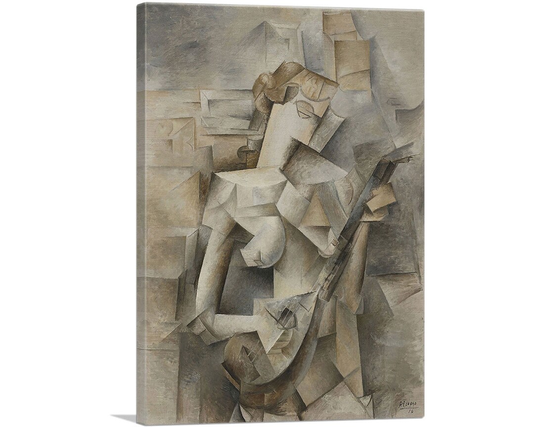 ARTCANVAS Girl With a Mandolin 1910 by Pablo Picasso Canvas - Etsy