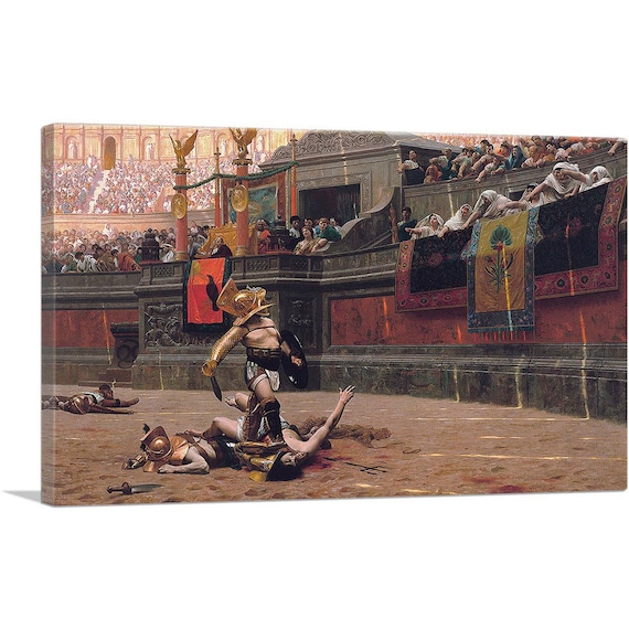 ARTCANVAS Pollice Verso Thumbs Down Gladiator 1872 Canvas Art - Etsy
