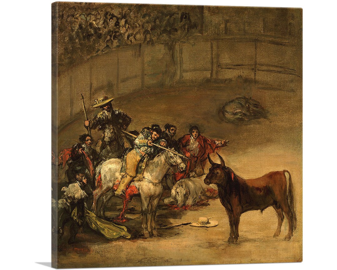 ARTCANVAS Bullfight 1824 by Francisco De Goya Canvas Art Print - Etsy