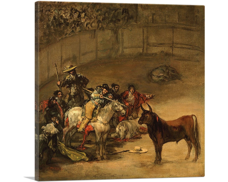 ARTCANVAS Bullfight 1824 by Francisco De Goya Canvas Art Print - Etsy