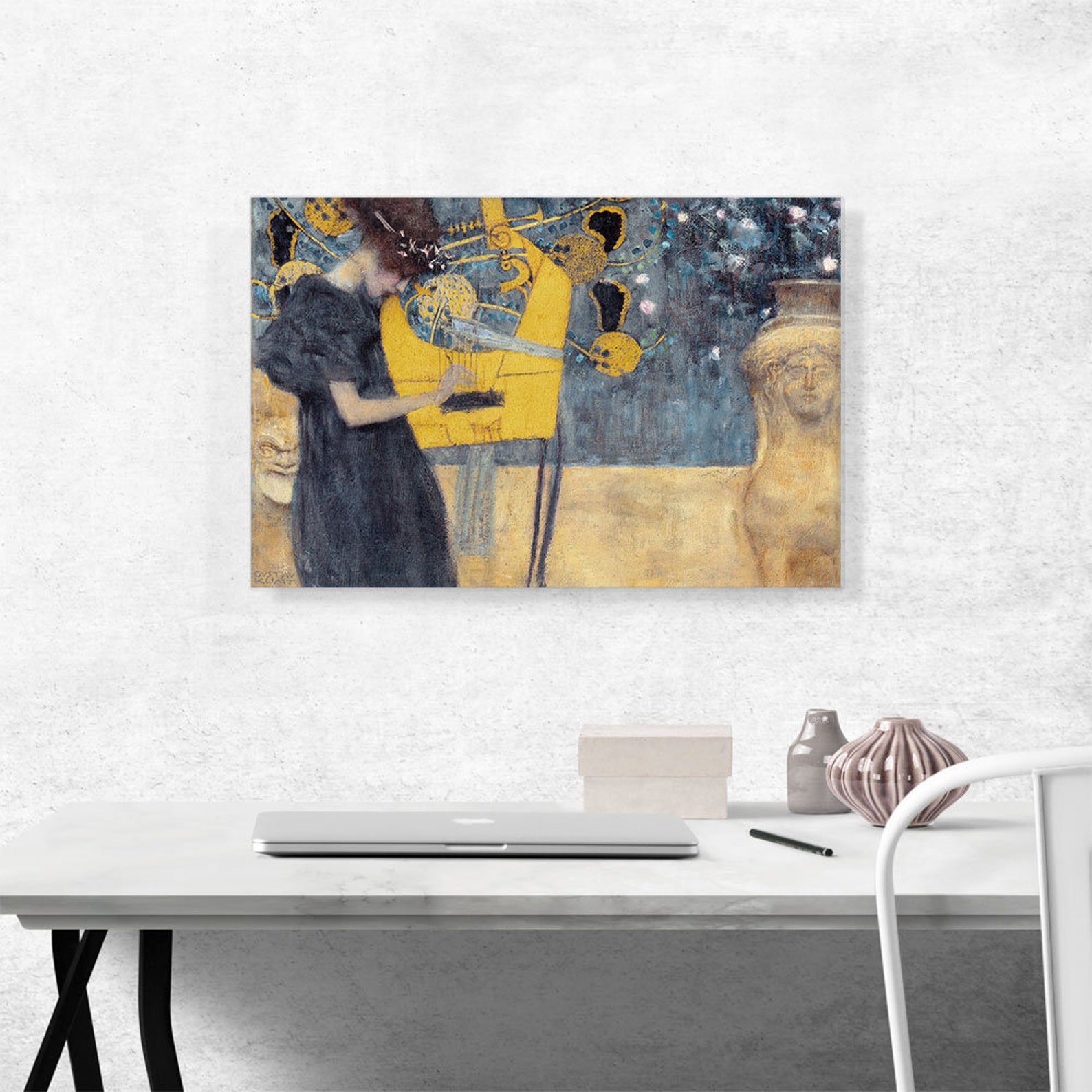 ARTCANVAS Music I 1895 by Gustav Klimt Canvas Art Print - Etsy