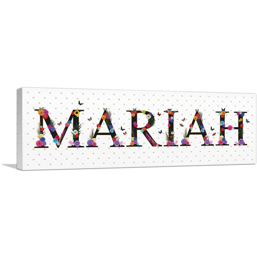ARTCANVAS Mariah Girls Name Room Decor Canvas Art Print - Etsy